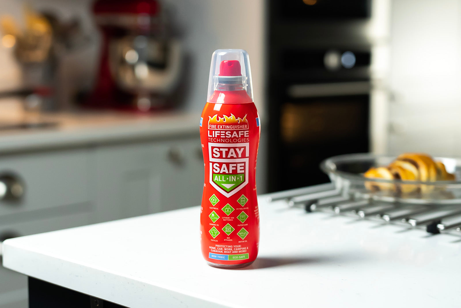 StaySafe All-in-1 Fire Extinguisher: Extinguish Multiple Types of Fire ...